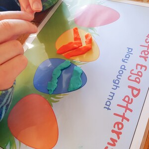 Easter Egg Patterns Play Dough Mat, Toddler Pattern Making Craft ...