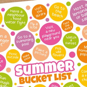 Summer Bucket List Boredom Busters, Kids School Break Activity Planner ...
