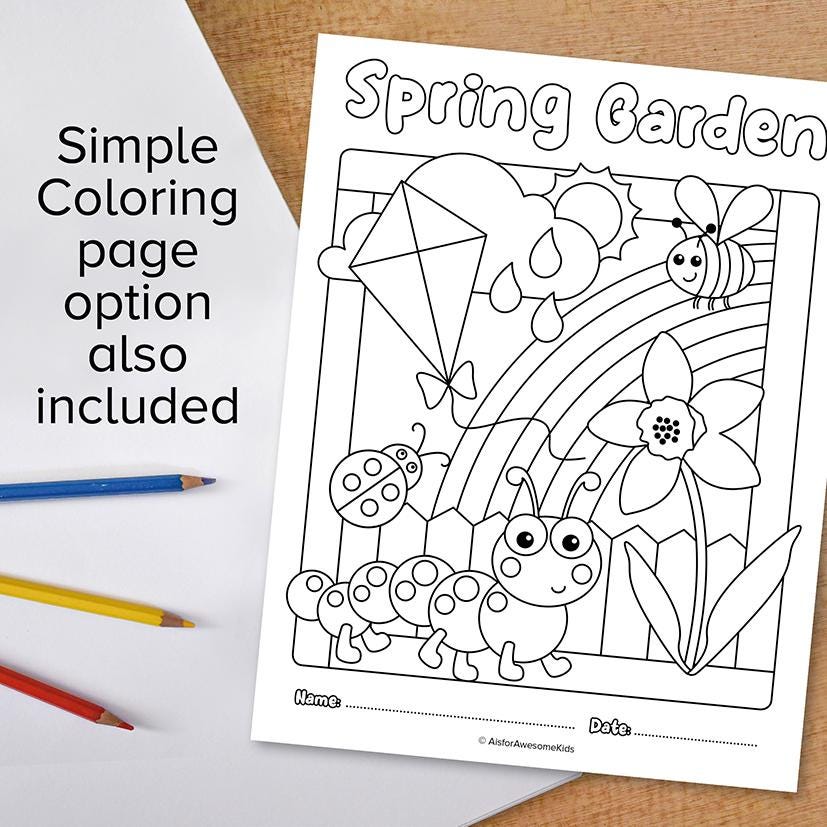 Spring Color by Number Worksheet, Minibeast Garden Picture Reveal ...