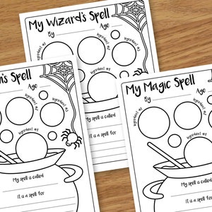 My Witch's Spell Halloween Drawing Prompt Activity Kids - Etsy
