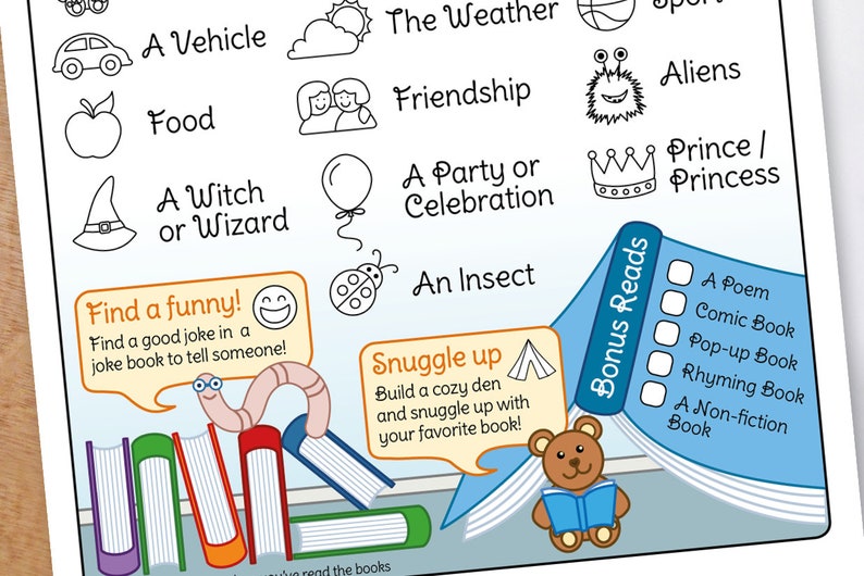 Reading Challenge Scavenger Hunt Childrens World Book Day - Etsy