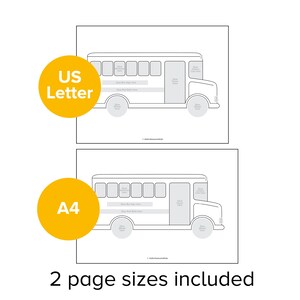 Build a School Bus Cut & Paste Craft, Back to School Coloring Page ...