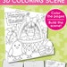 Easter Chicks 3D Coloring Scene, Spring Animals Layered Picture, Egg ...