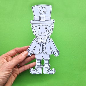 Leprechaun Cut & Paste Craft, St Patrick's Day Irish Sprite Paper Doll ...