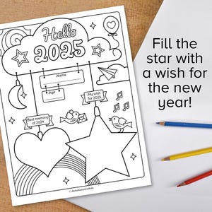 2025 New Year Activity Printable, My Best Memory of 2024 Coloring ...