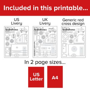 Build an Ambulance Cut & Paste Craft, Emergency Services Rescue Vehicle ...
