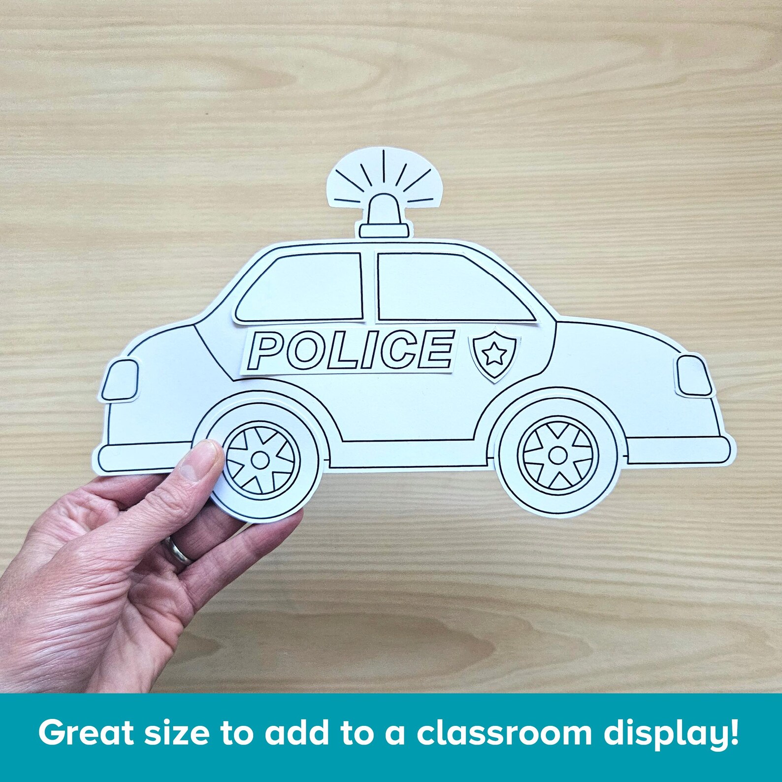 Build a Police Car Cut & Paste Craft, Emergency Service Vehicle ...
