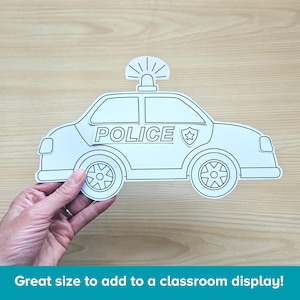 Build a Police Car Cut & Paste Craft, Emergency Service Vehicle ...