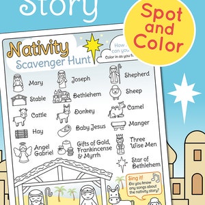 Nativity Scavenger Hunt, Christmas Story Treasure Hunt, Xmas Find and ...