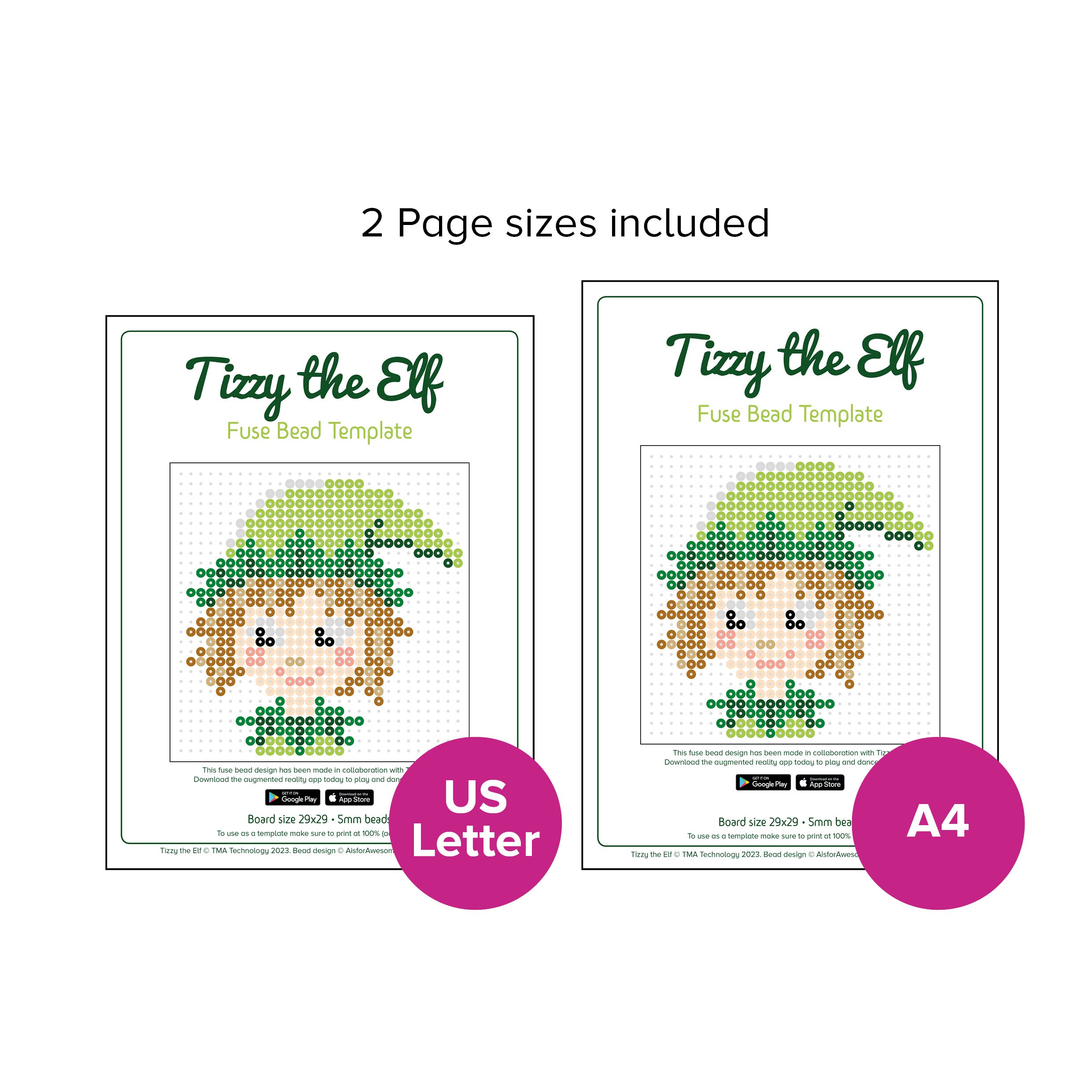 Christmas Elf Fuse Bead Template Xmas Pixie Craft Pattern - Etsy