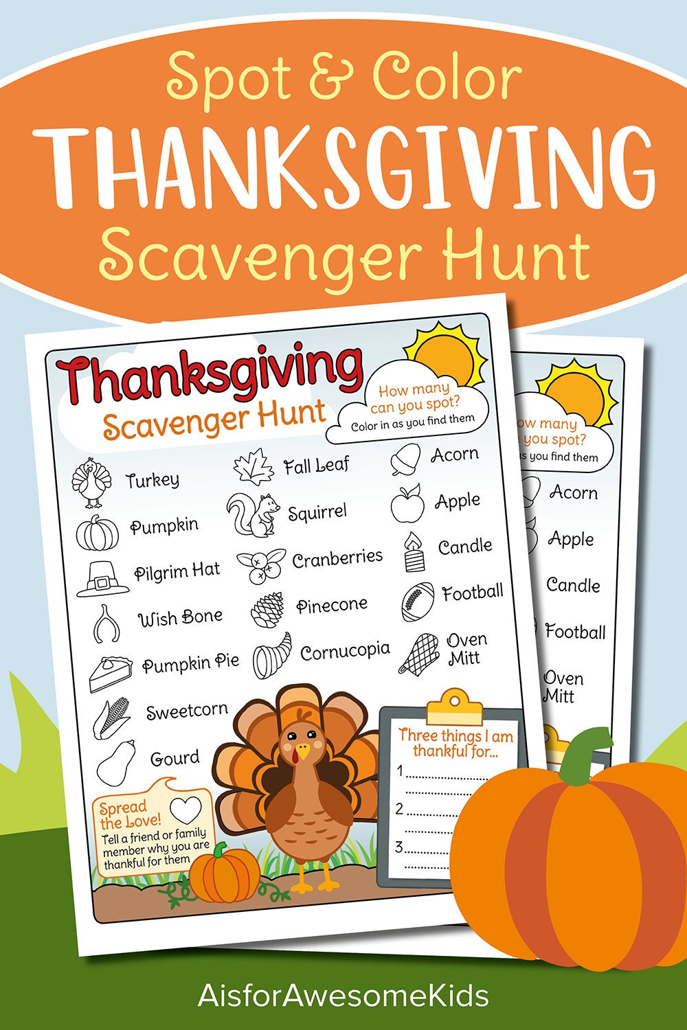 National Holidays Scavenger Hunt Bundle, 7 Celebration Find Color ...