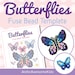 Butterflies Fuse Bead Template, Hama Perler Pyssla Magical Birthday ...