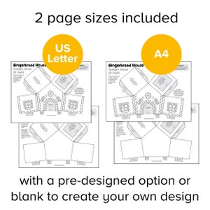Gingerbread House 3D Craft Project, Christmas Color Build Paper Dolls ...