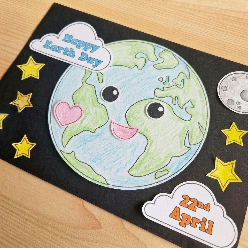 Build the Earth Cut & Paste Craft Printable, Earth Day Educational Art ...