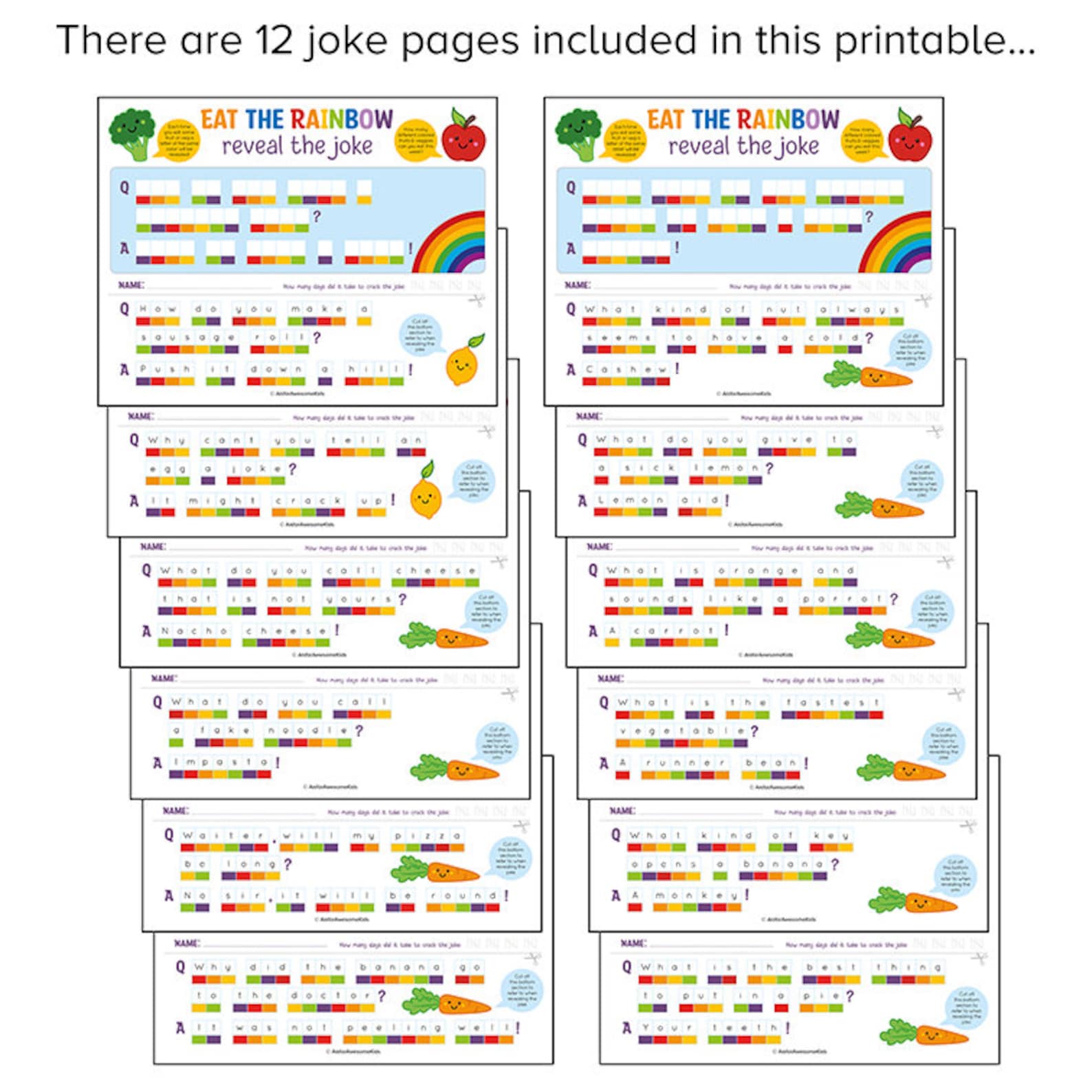 Eat the Rainbow Childrens Healthy Eating Reward Chart Kids - Etsy