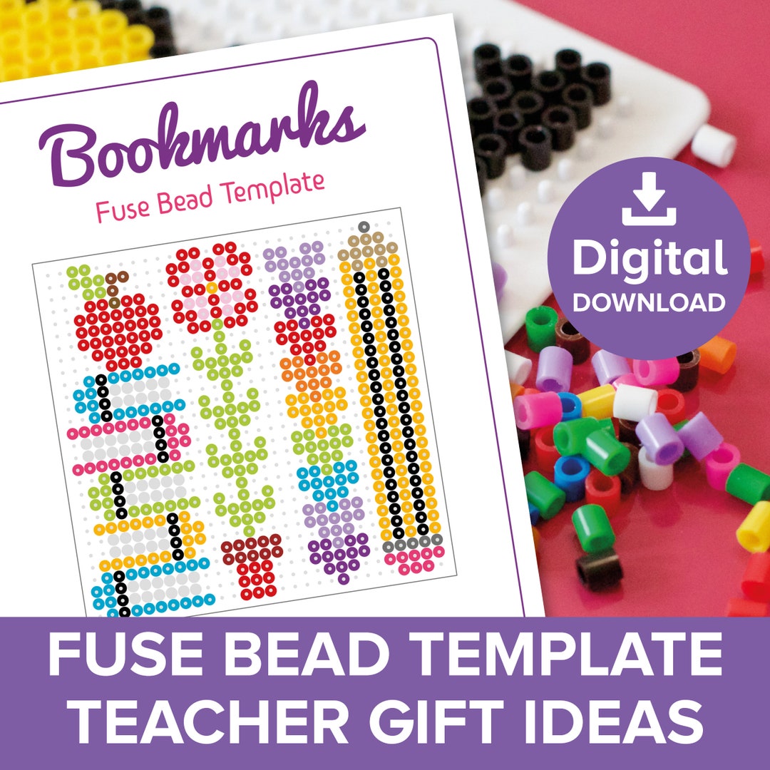 Bookmarks Fuse Bead Template Teacher Gift Cute Craft School - Etsy