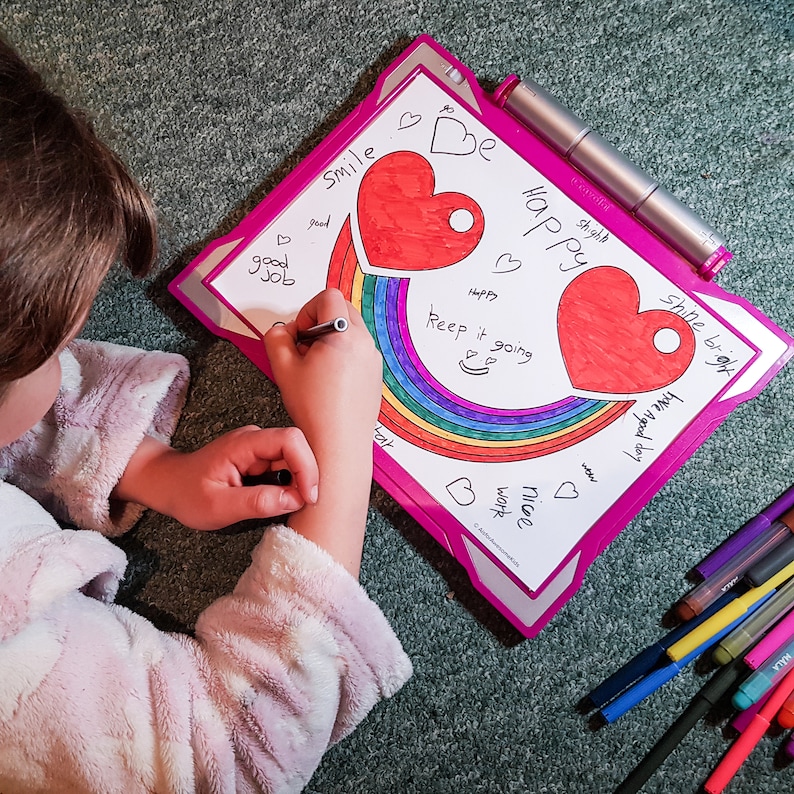 Rainbow Pride Coloring Pages Kids Mental Health Inspirational - Etsy