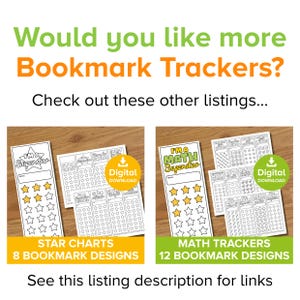 Reading Tracker Bookmarks, Children's Book Challenge Worksheet, Kids ...