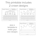 Paper Crown Craft, King Queen Hat Coloring, Princess Royal Celebration ...