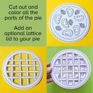 Build an Apple Pie Cut & Paste Craft, Fall Dessert Coloring Page ...