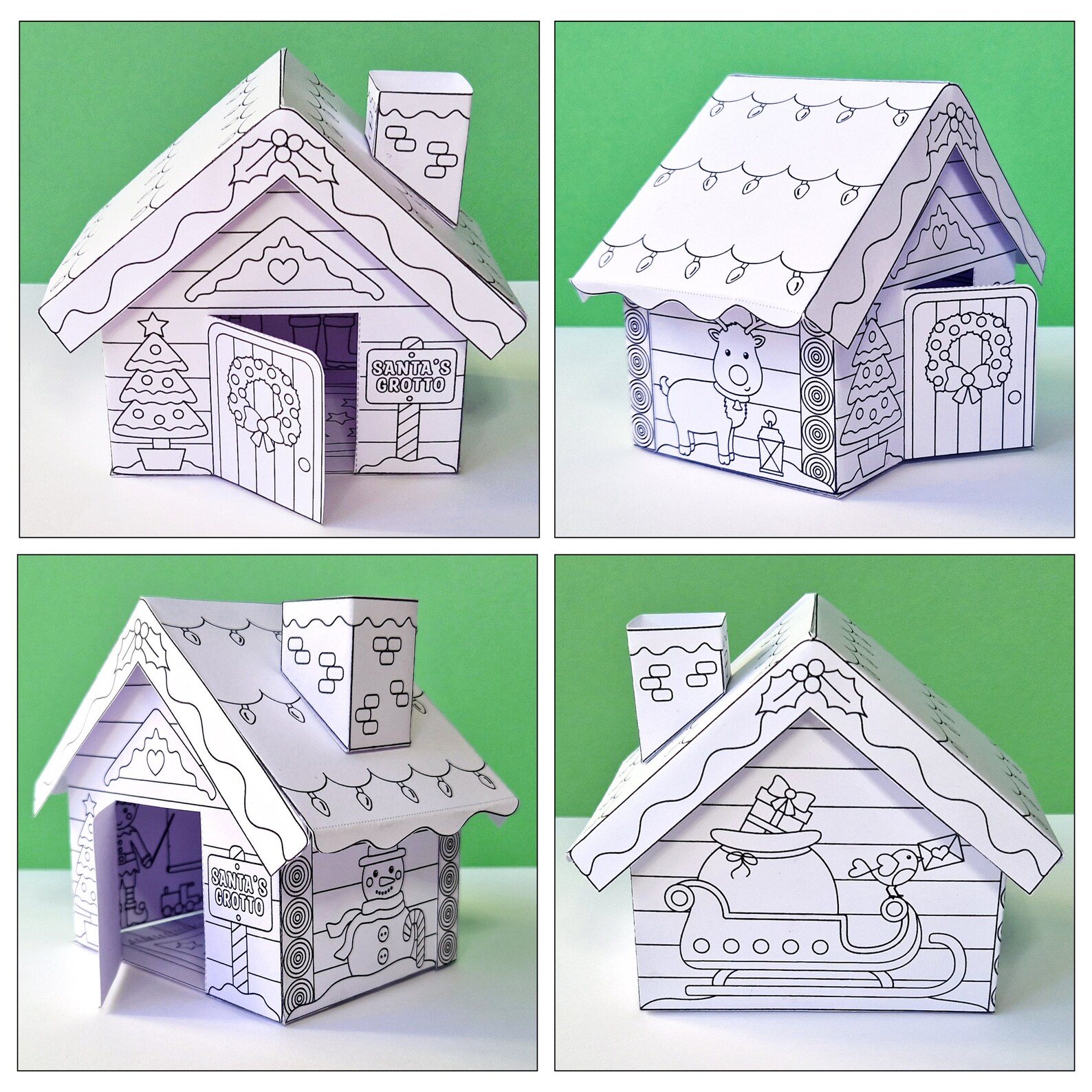 Santa's Grotto 3D Craft Project, Secret Room Paper Dolls House, Father ...