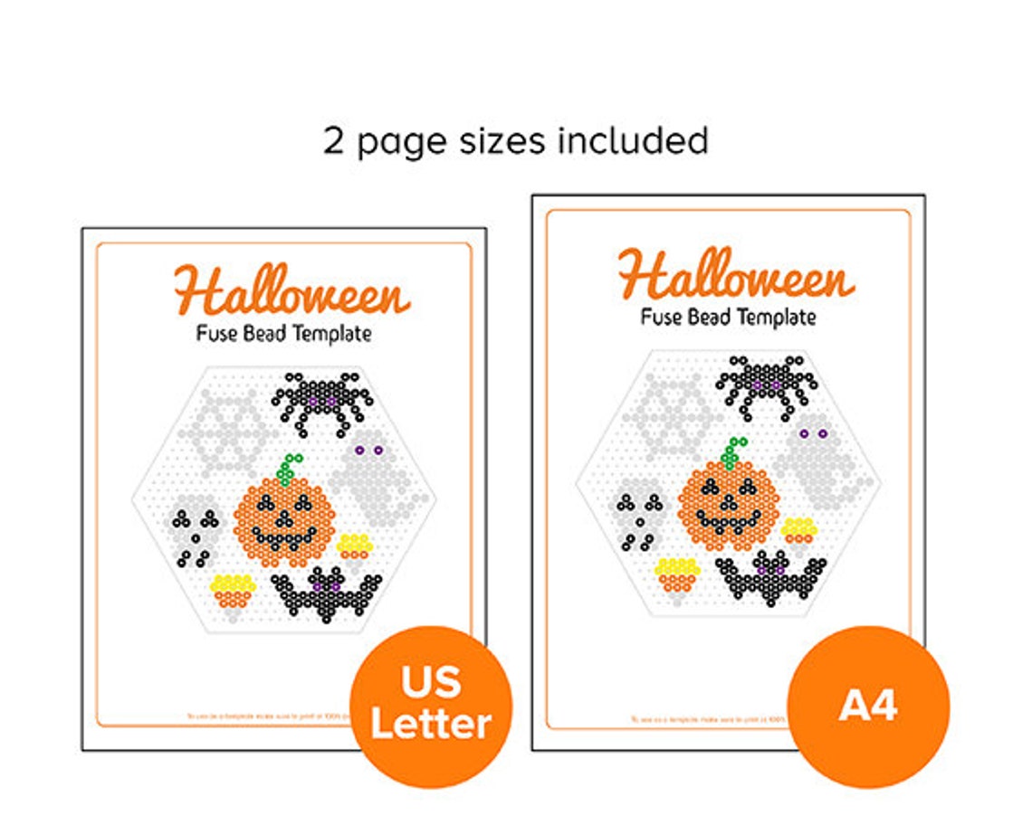 Halloween Fuse Bead Templates, Hama Perler Pyssla Beads Craft Template ...