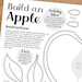 Build an Apple Cut & Paste Craft, Fall Fruit Coloring Page Printable ...