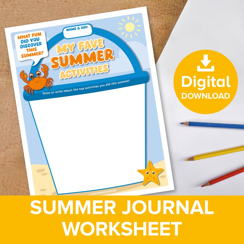 Summer Bucket List Printable Pack, School Break Activity Planner Tick ...