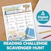 Reading Challenge Scavenger Hunt Childrens World Book Day - Etsy