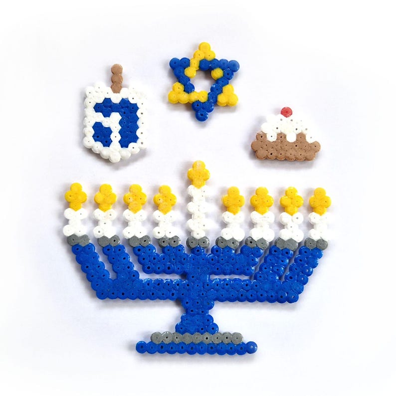 Hanukkah Fuse Bead Template Bundle, Jewish Festival Celebration Hama ...