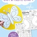 Butterfly Cut & Paste Craft Printable, Spring Bug Color and Build Kit ...