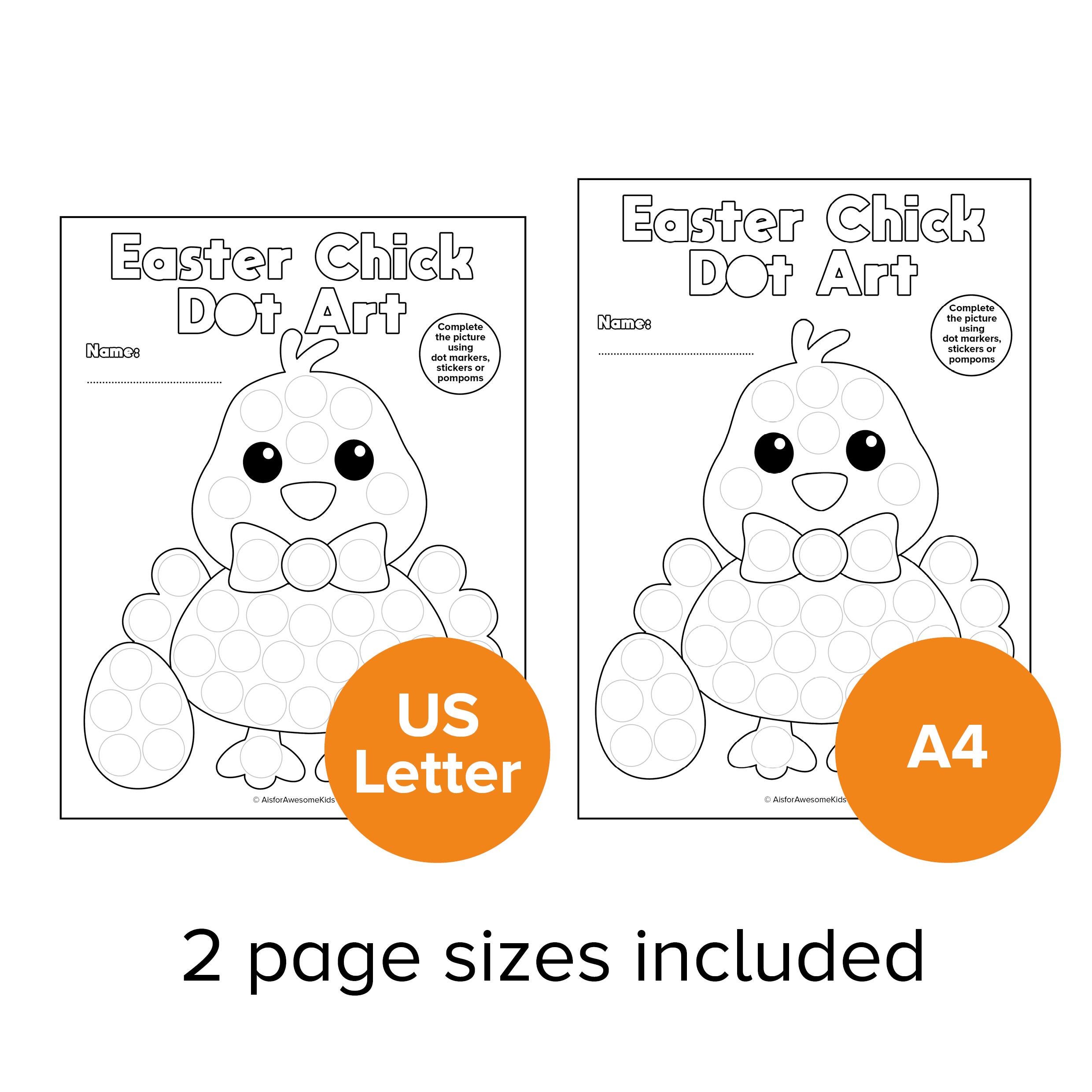 Easter Dot Art Coloring Pages, Spring Dabber Pen Marker Worksheet, Egg ...