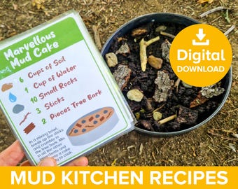 Printable Mud Kitchen Cards, Homeschool Learning Numbers, Montessori ...