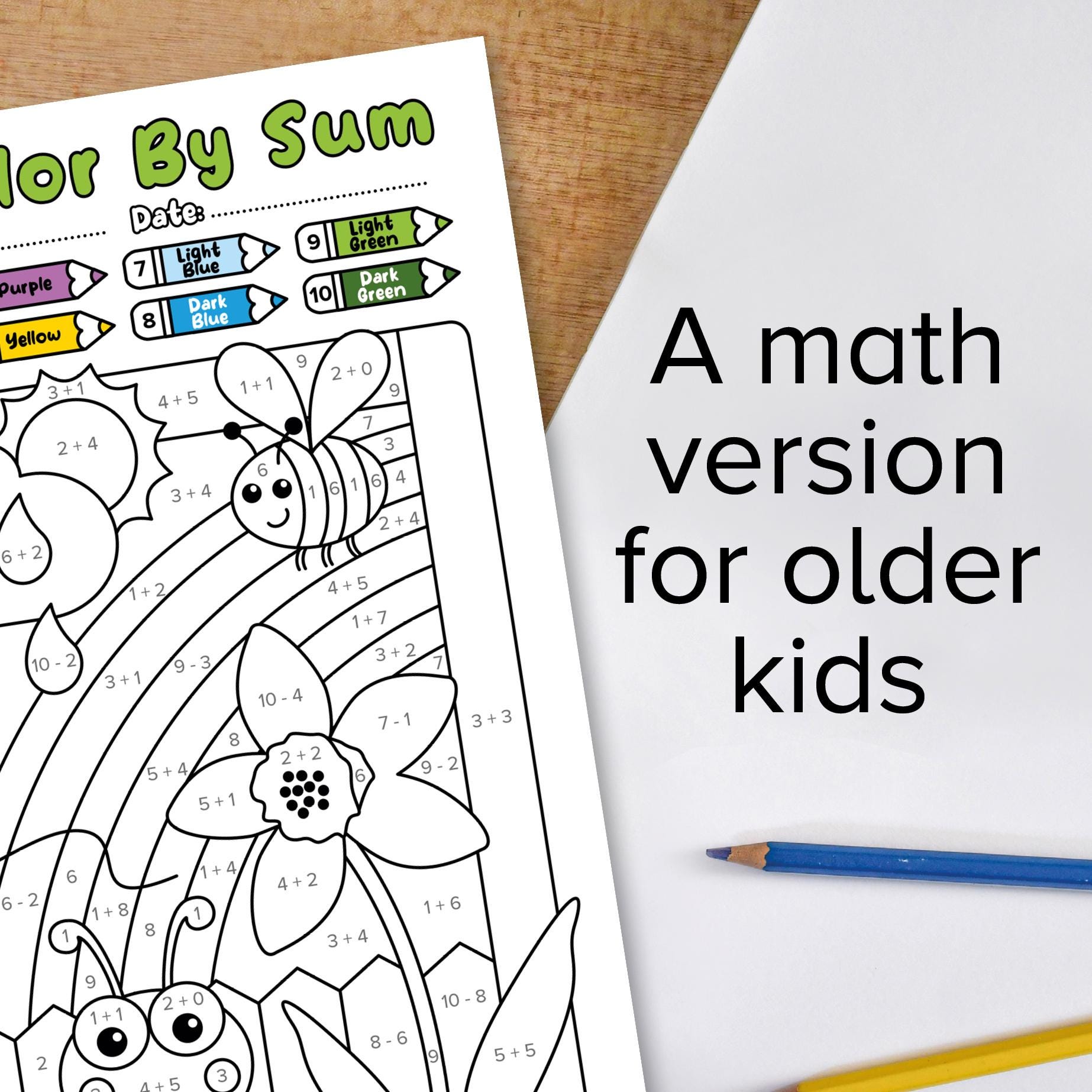 Spring Color by Number Worksheet, Minibeast Garden Picture Reveal ...