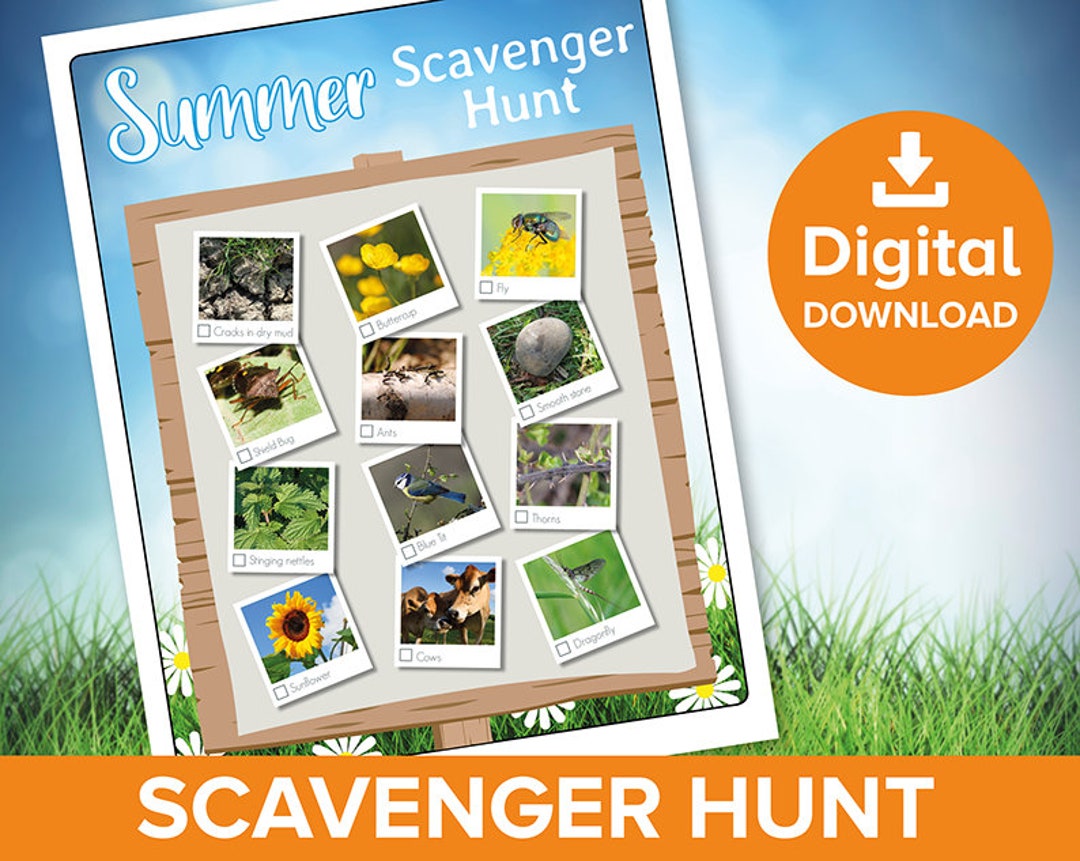Summer Scavenger Hunt Kids Photo Treasure Trail Childrens - Etsy