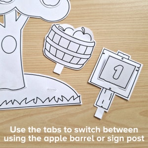 Build an Apple Tree Cut & Paste Craft, Fall Fruit Coloring Page ...