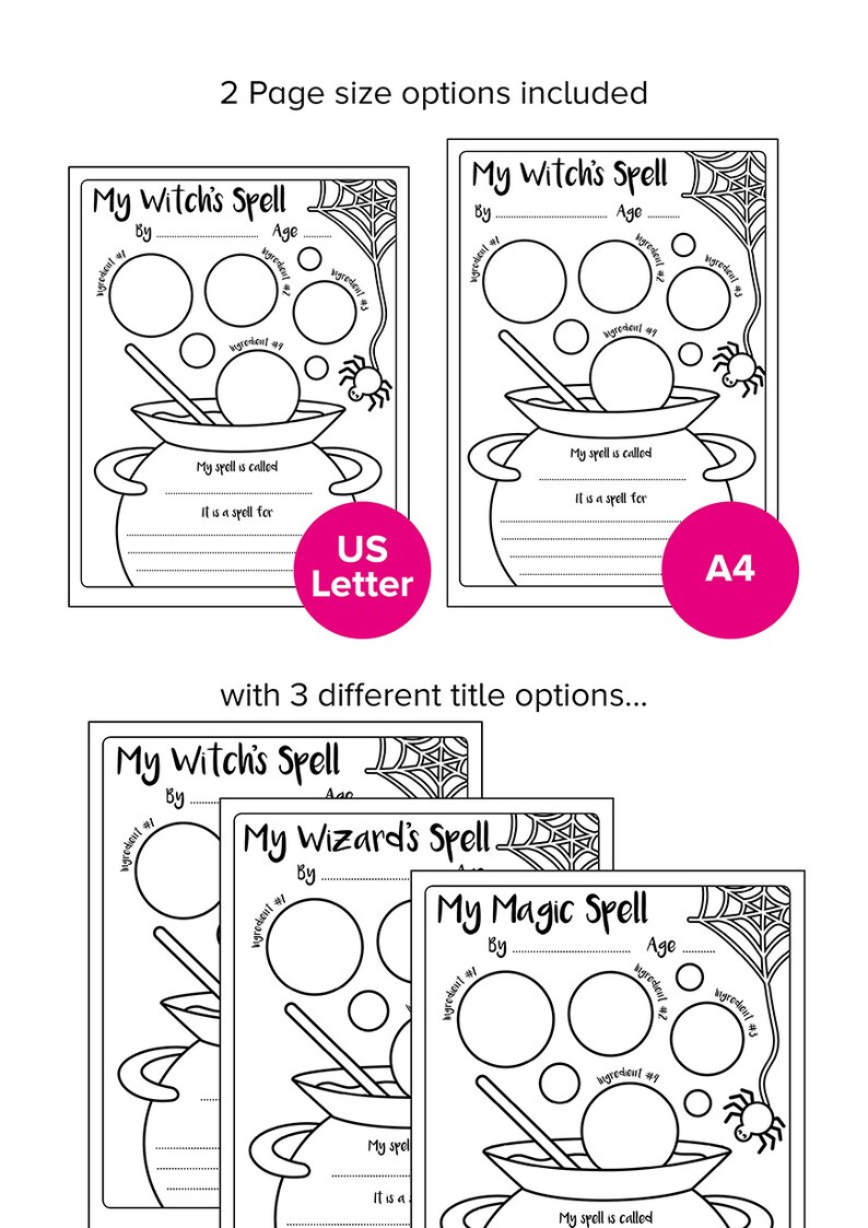 My Witch's Spell Halloween Drawing Prompt Activity Kids - Etsy