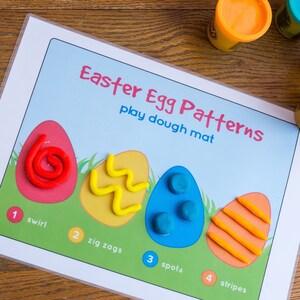 Easter Egg Patterns Play Dough Mat, Toddler Pattern Making Craft ...
