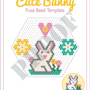 Cute Bunny Fuse Bead Templates Hama Perla Nabbi Beads Craft | Etsy