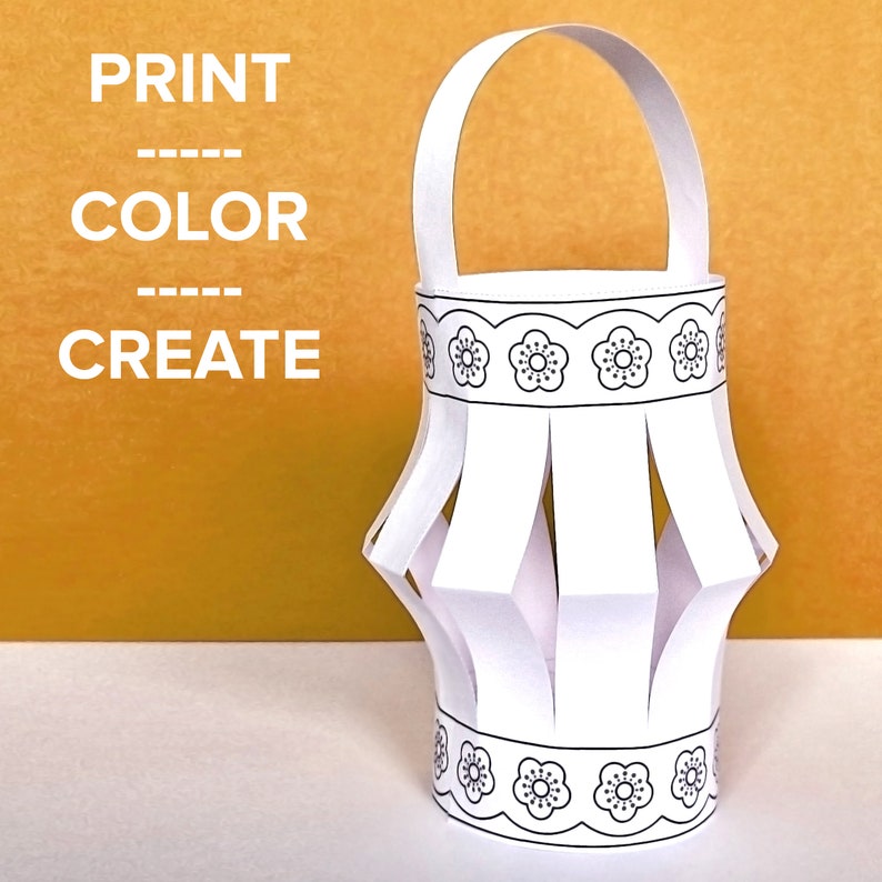 Chinese New Year Paper Lantern Craft, Lunar Spring Festival of Light ...