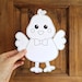Easter Chick Cut & Paste Craft Printable, Build a Chicken Coloring ...