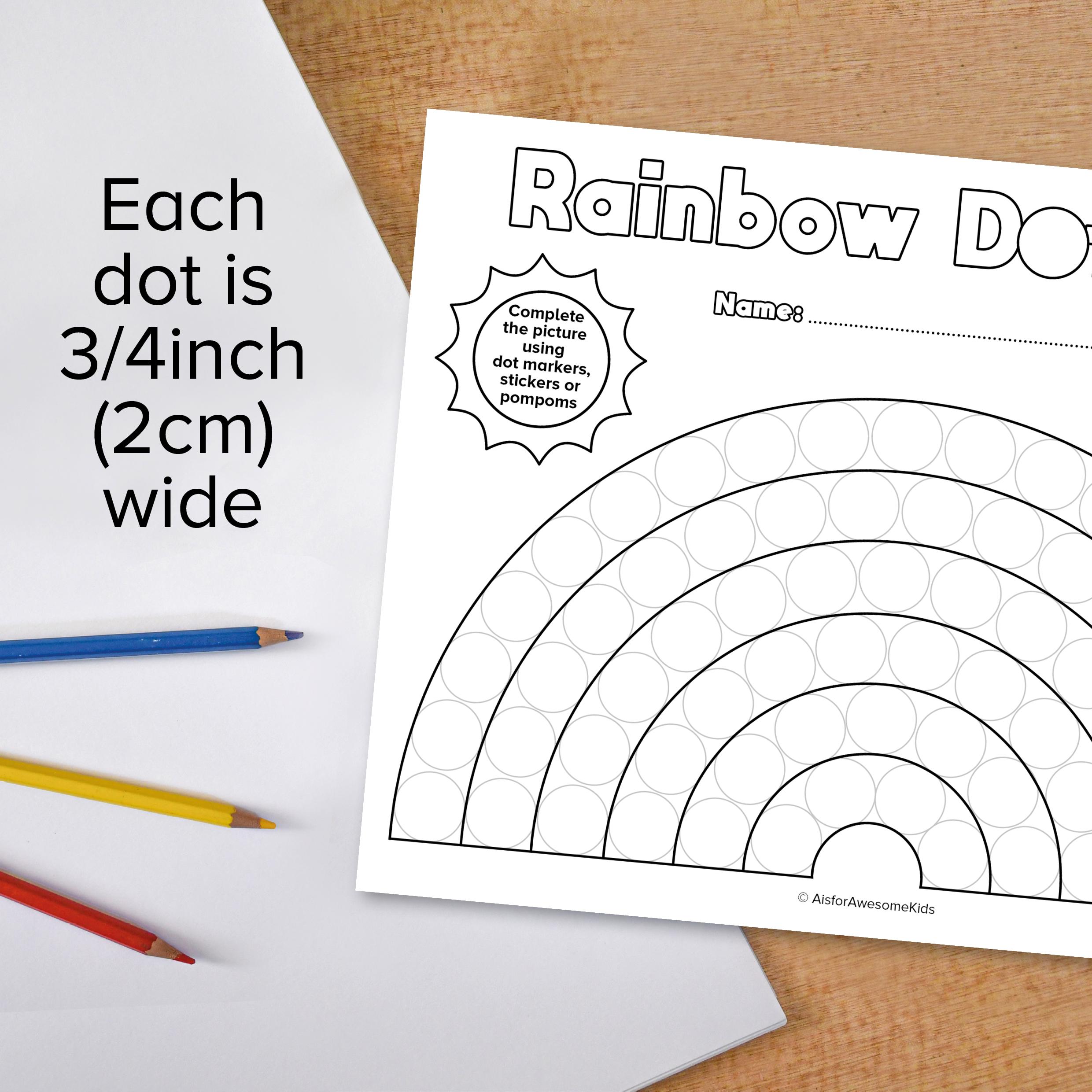 Spring Dot Art Coloring Pages, Summer Garden Worksheet, Dabber Pen ...