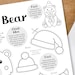 Polar Bear Cut & Paste Craft, Christmas Color and Build Kit, Paper Doll ...