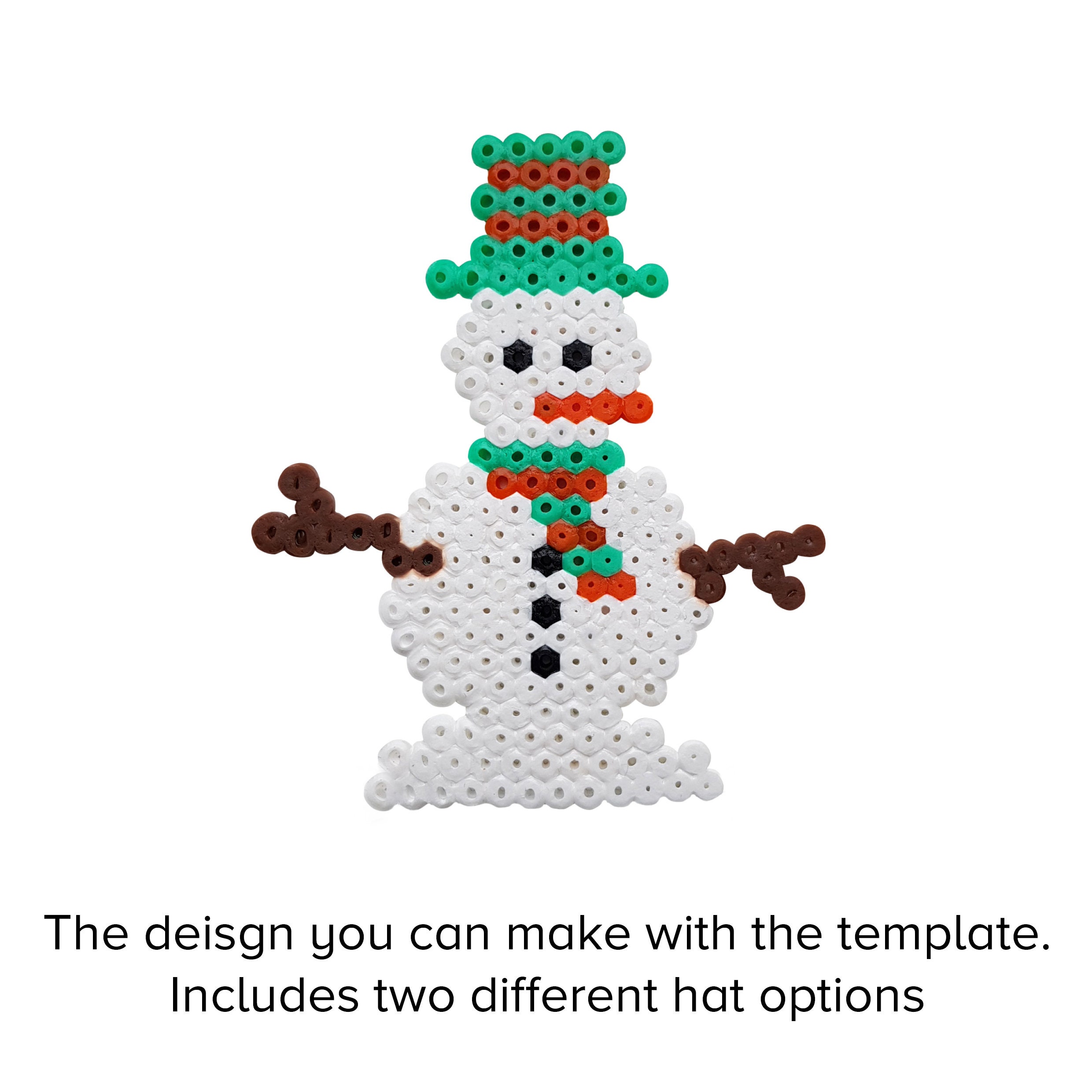 Snowman Fuse Bead Templates, Hama Perler Nabbi Beads Snowflake Craft ...