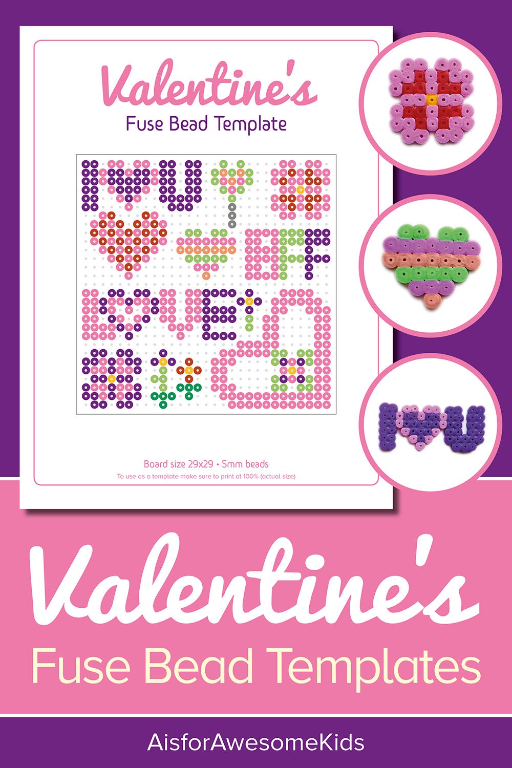 Love Fuse Bead Template Bundle Set Best Friend BFF - Etsy