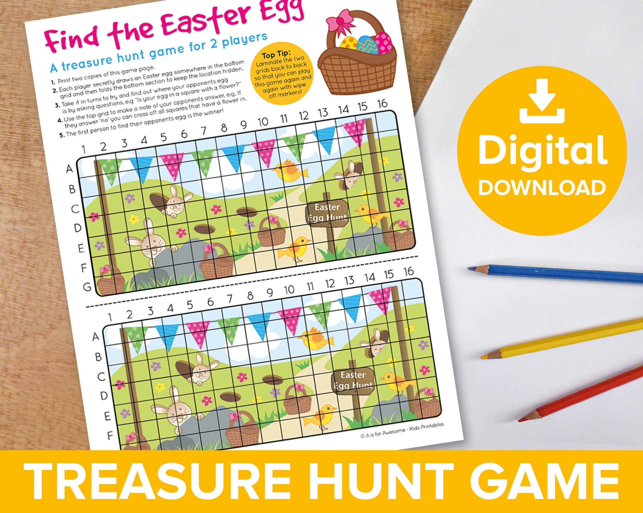 Easter Treasure Hunt Game, Play Find the Egg Challenge, Kids Bunny 2 ...