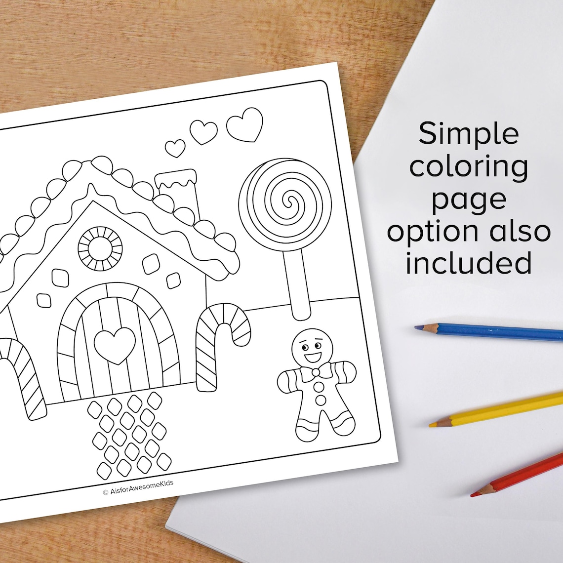 Gingerbread House Scene Cut & Paste, Build a Christmas Candy Cottage ...