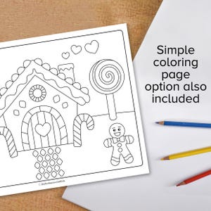 Gingerbread House Scene Cut & Paste, Build a Christmas Candy Cottage ...