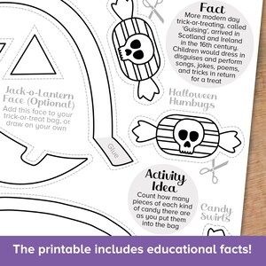 Trick or Treat Bag Cut & Paste Craft Printable, Halloween Candy Corn ...