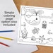 Ocean Scene Cut & Paste Craft, Sea Creatures Coloring Page Activity ...